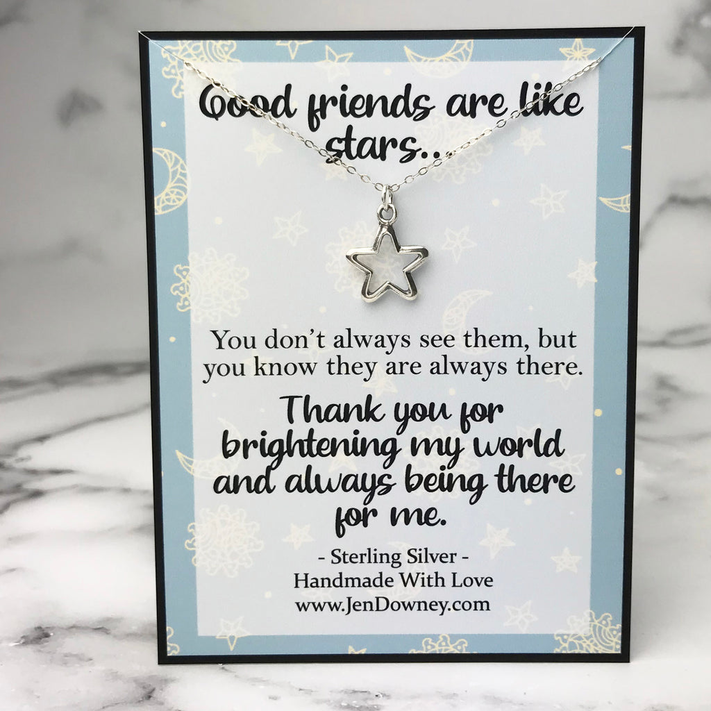 Friends are like stars necklace store